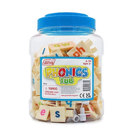 CUBETA CON CVC TRI-BLOCKS, JL175. INCLUYE 90 PZ. MARCA JUNIOR LEARNING ...